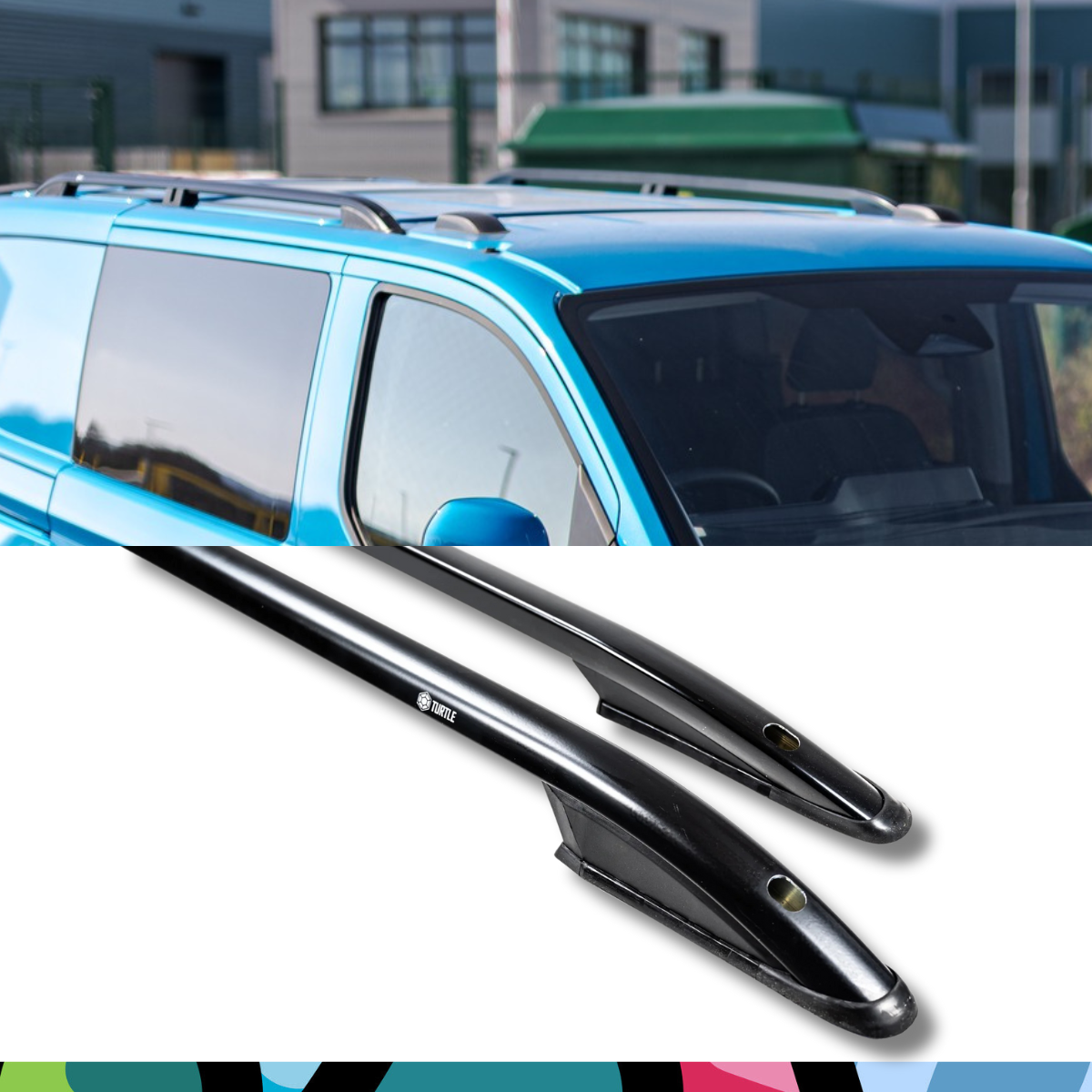Roof Bars (SWB) for Transit Custom/VW Transporter T7 – Leighton Vans ...